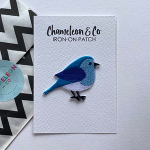 Bluebird Iron on Patch, Bluebird Embroidery Patch, Bluebird Embroidered ...
