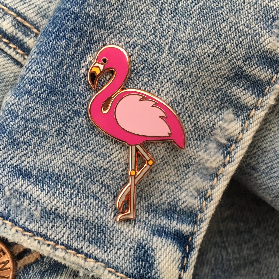 Flamingo Enamel Pin Badge - Etsy