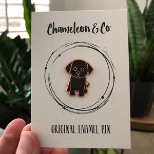 Chocolate Lab Enamel Pin Badge - Etsy