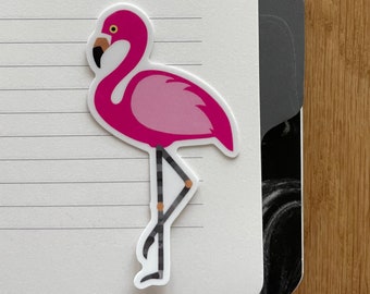 Flamingo Sticker Flamingo Birthday Party Sticker Flamingo Favor Tag ...