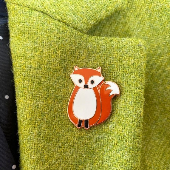 Fox Enamel Pin Badge | Etsy