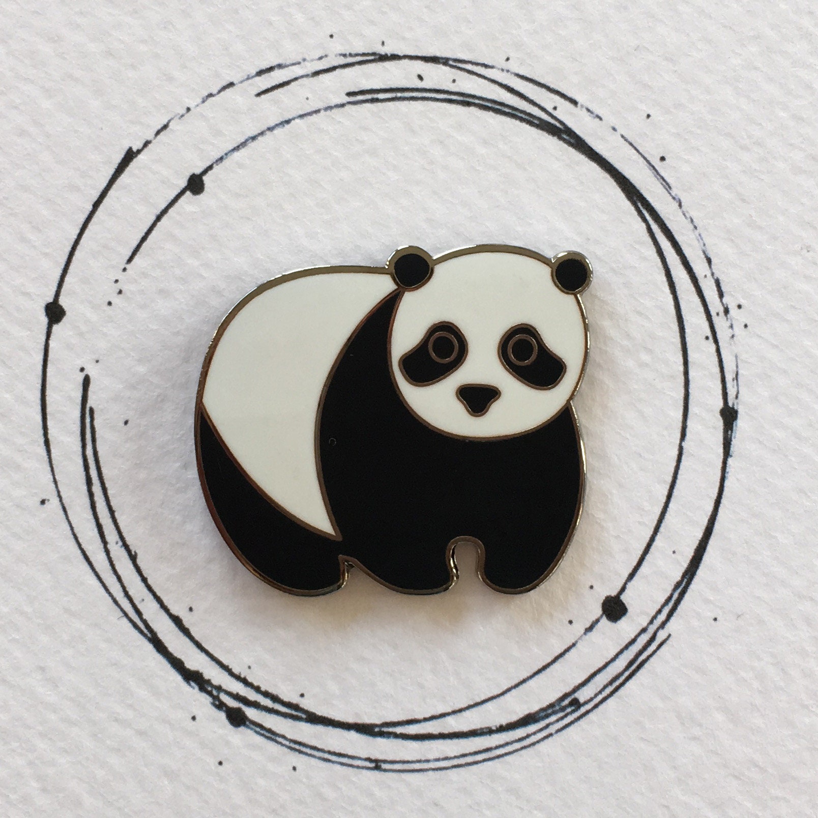 Panda Enamel Pin Badge - Etsy