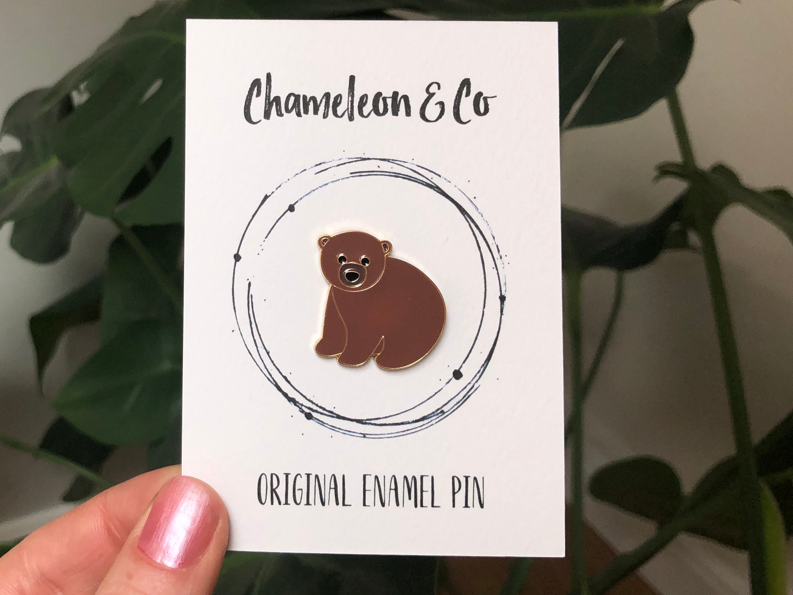 Brown Bear Enamel Pin Badge - Etsy