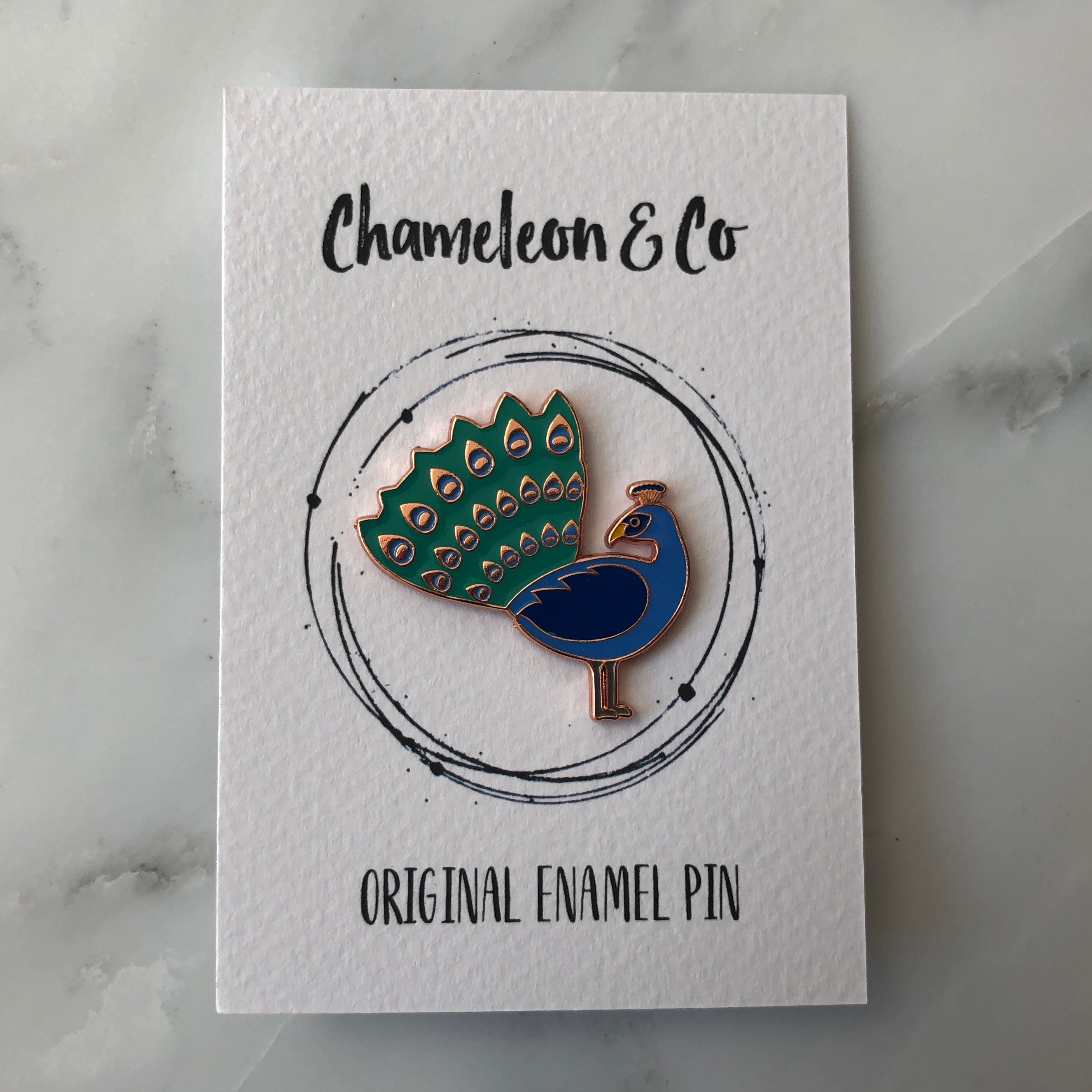 Peacock Enamel Pin Badge - Etsy