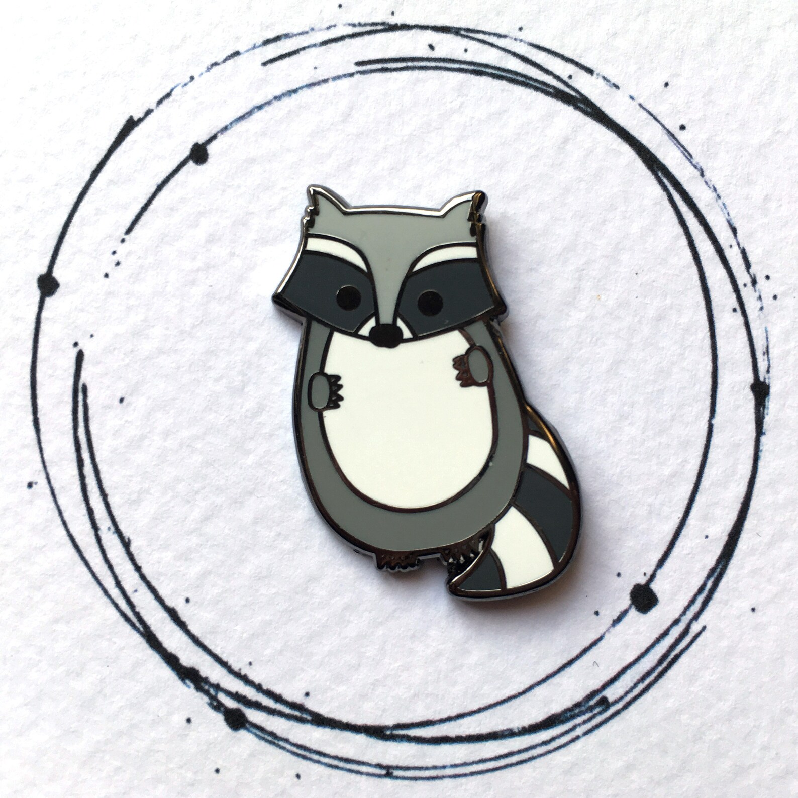 Raccoon Enamel Pin Raccoon Pin Badge Raccoon Badge - Etsy