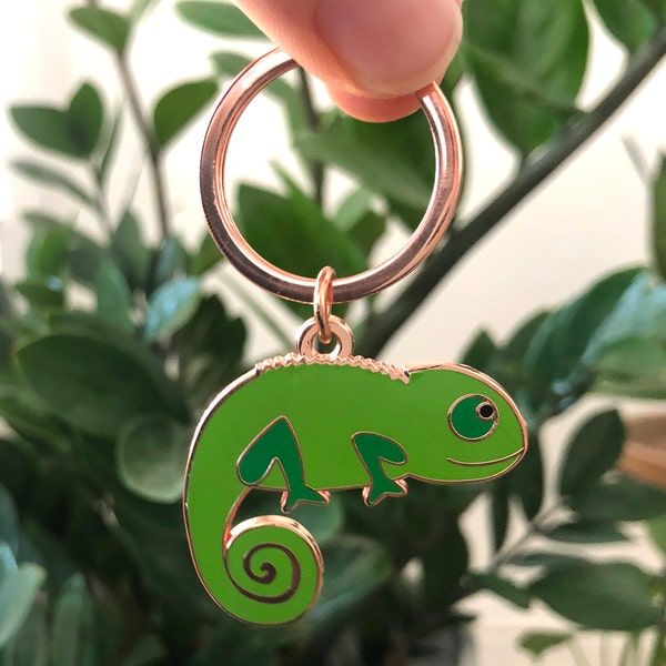 Chameleon Keychain - Etsy