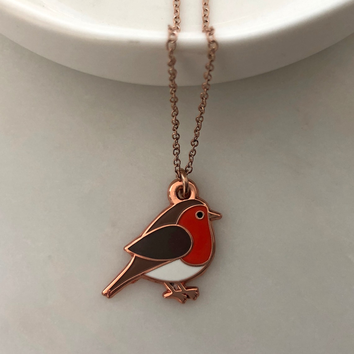 Robin Bird Necklace Bird Charm Necklace | Etsy