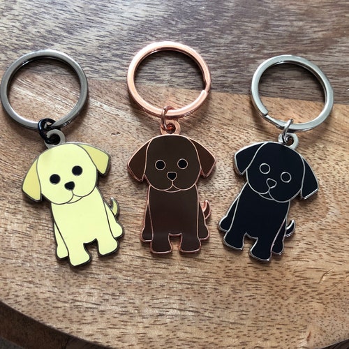 Labrador Retriever Key Fob Black Lab Keychain Yellow Lab | Etsy