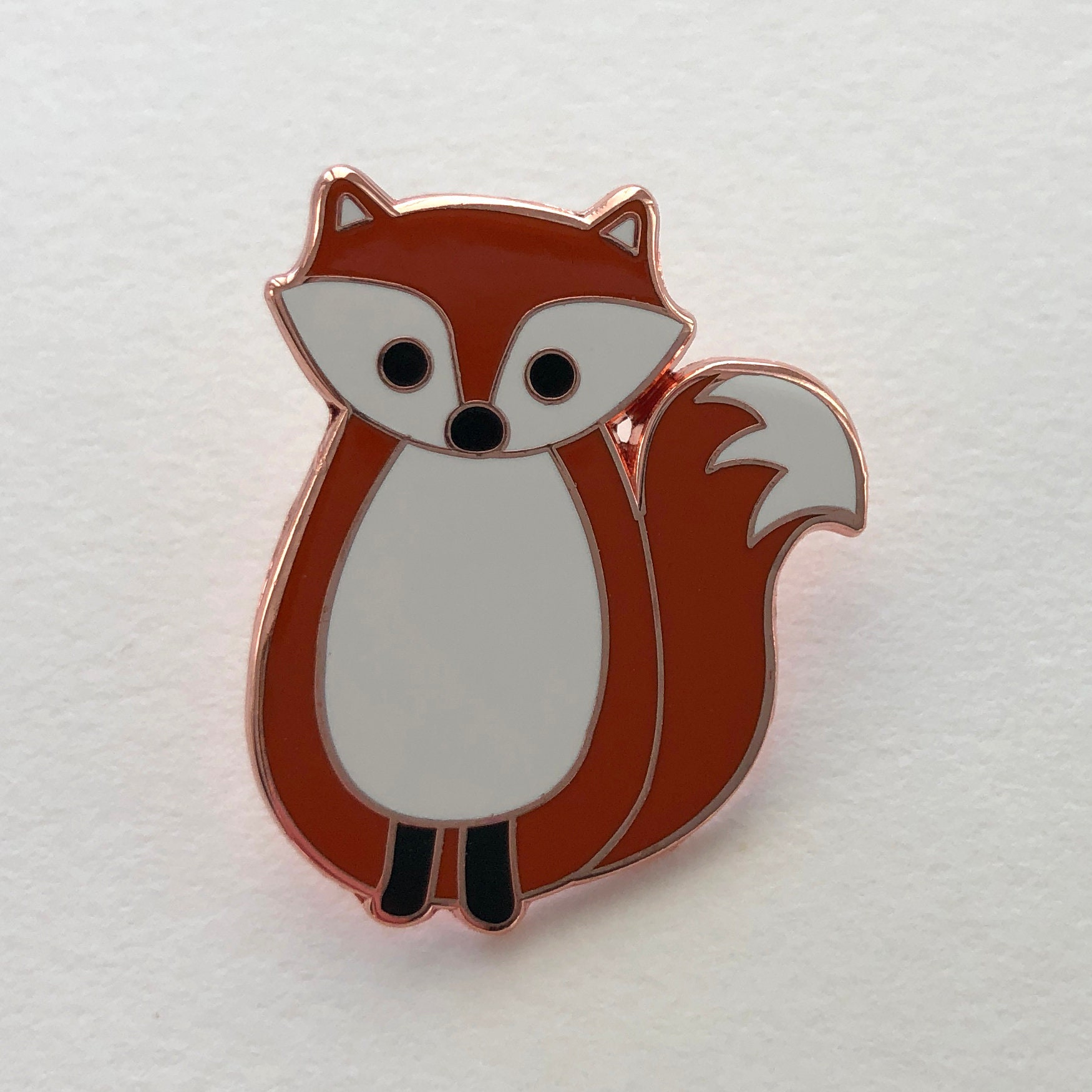 Fox Enamel Pin Badge | Etsy
