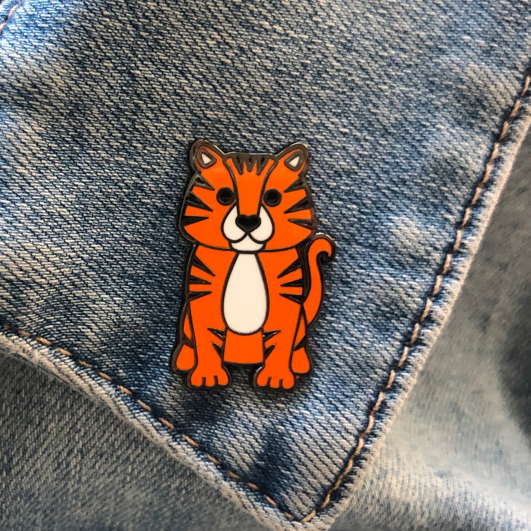 Tiger Enamel Pin Badge - Etsy