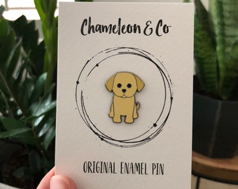 Chocolate Lab Enamel Pin Badge | Etsy