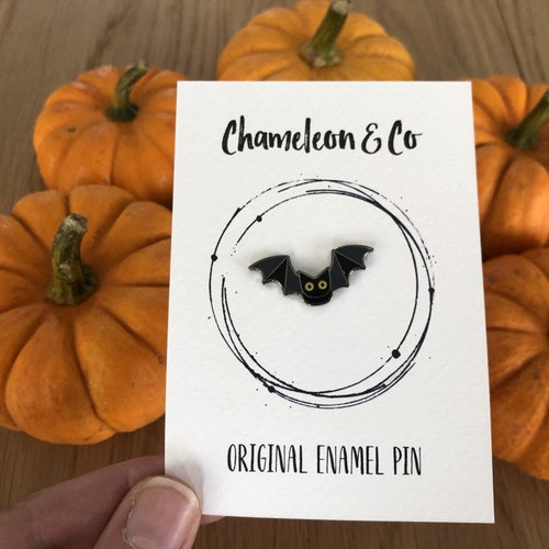 Bat Enamel Pin Whimsigoth Gift Lapel Pin Halloween Bat - Etsy