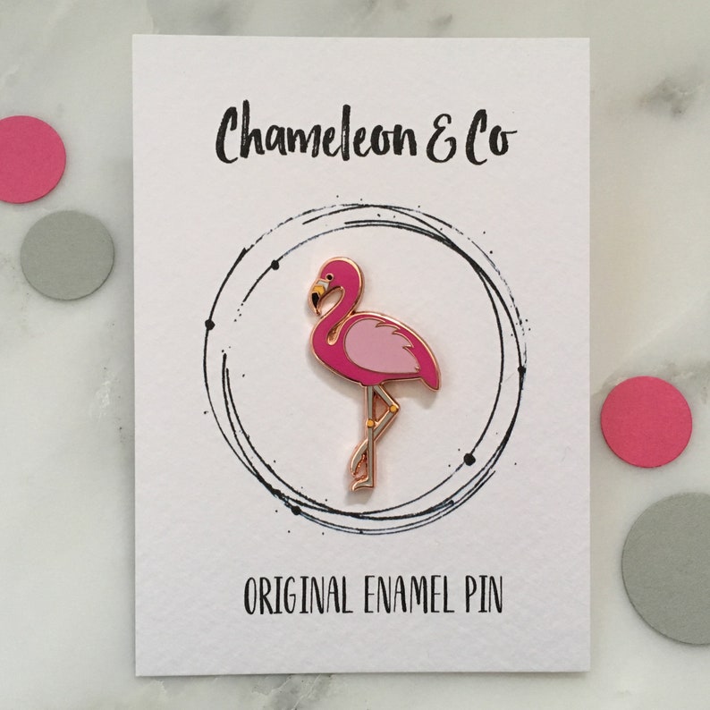 Flamingo Enamel Pin Badge - Etsy