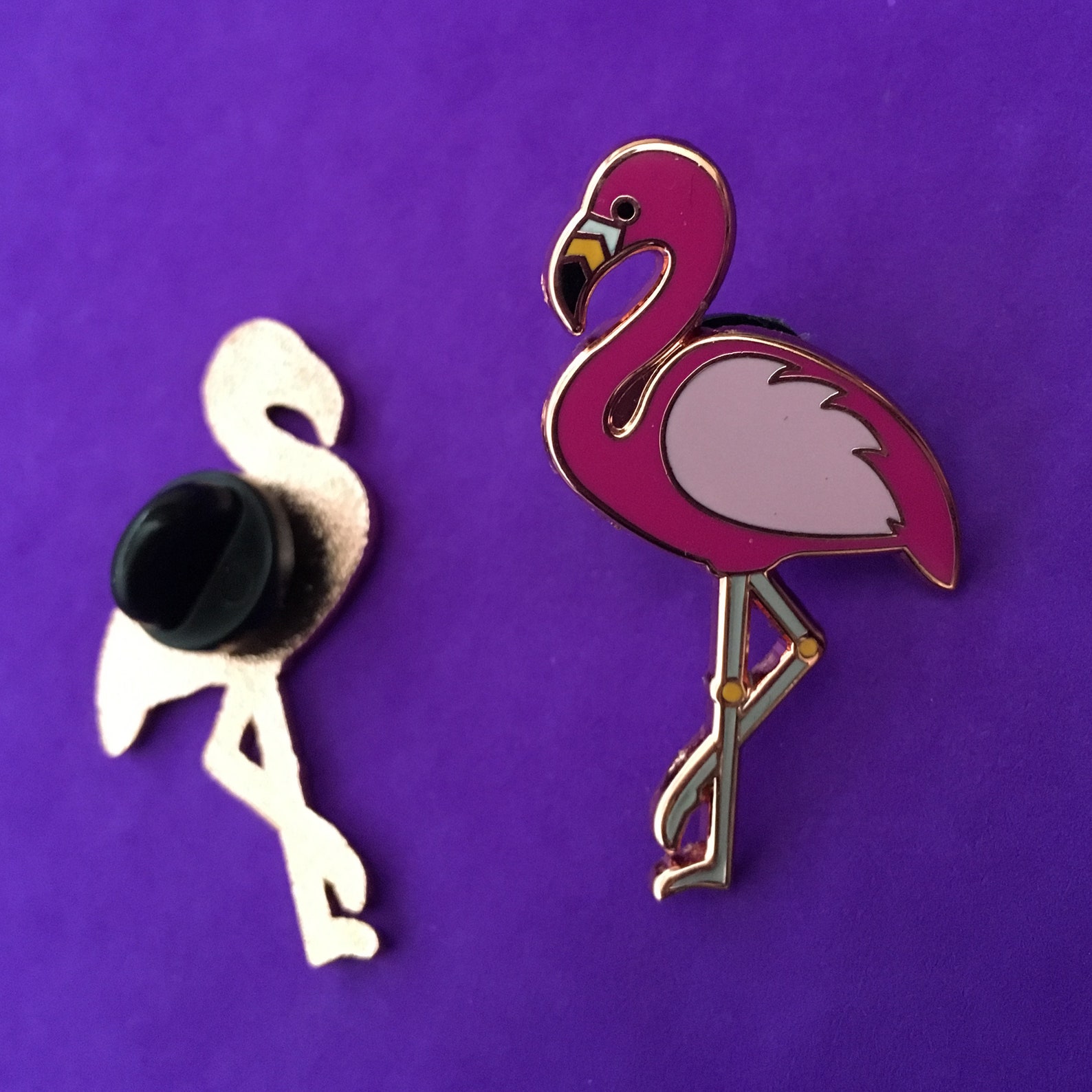 Flamingo Enamel Pin Badge - Etsy