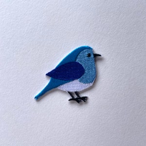 Bluebird Iron on Patch, Bluebird Embroidery Patch, Bluebird Embroidered ...