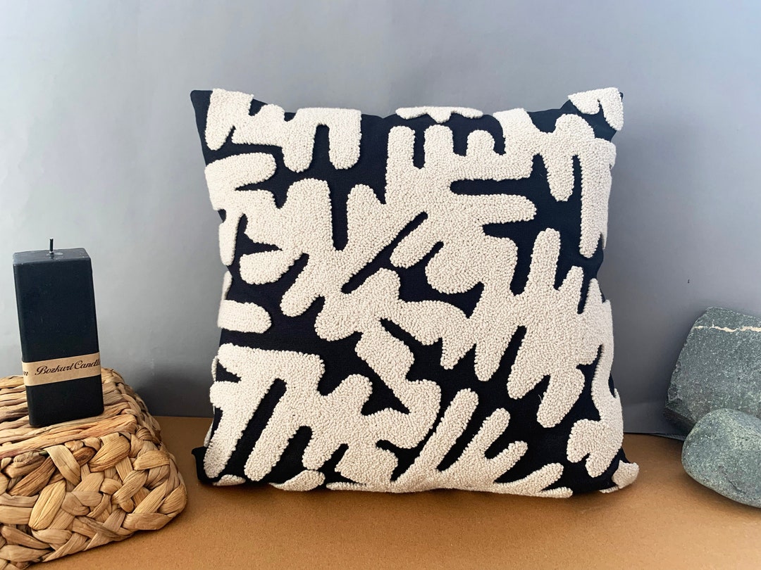 Punch Pillow Hand Tufted Punch Needle Pillow Cover / - Etsy