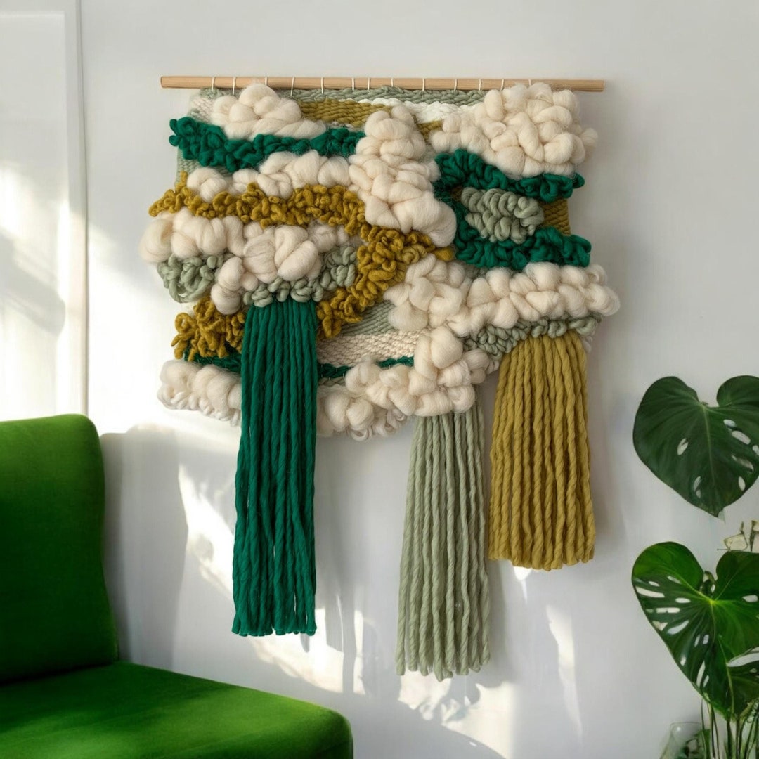 Hand Woven Weaving Wall Art / Modern Chunky Weaving Wall Hanging ...