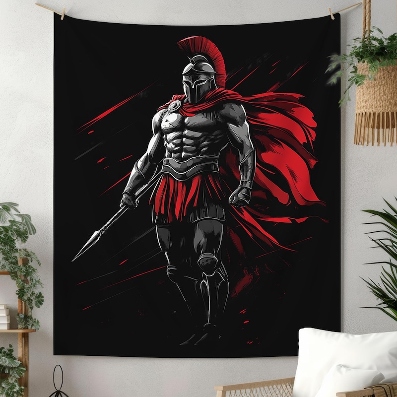Spartan Warrior Tapestry - Etsy UK