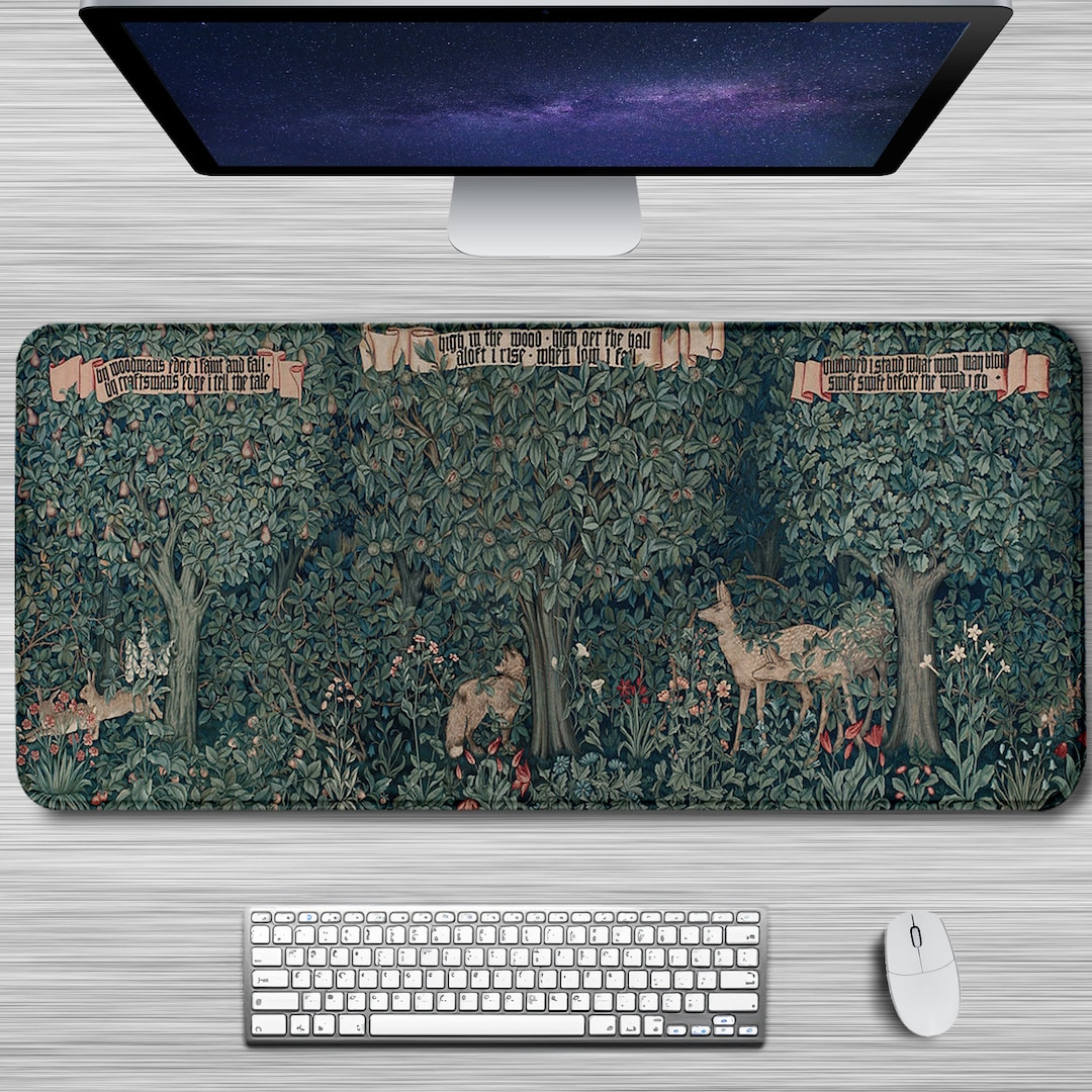 William Morris Green Mouse Pad Greenery Large, Extended XL Mousepad ...