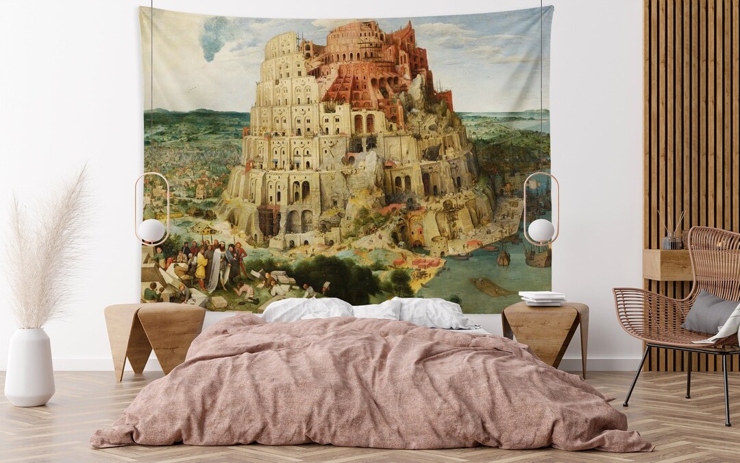 Christian Tapestry the Tower of Babel Wall Tapestry Bible Story Wall ...
