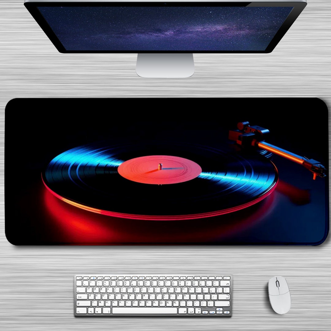 Vinyl Record Desk Mat Music Desk Pad Retro Music Gramophone Mouse Pad ...