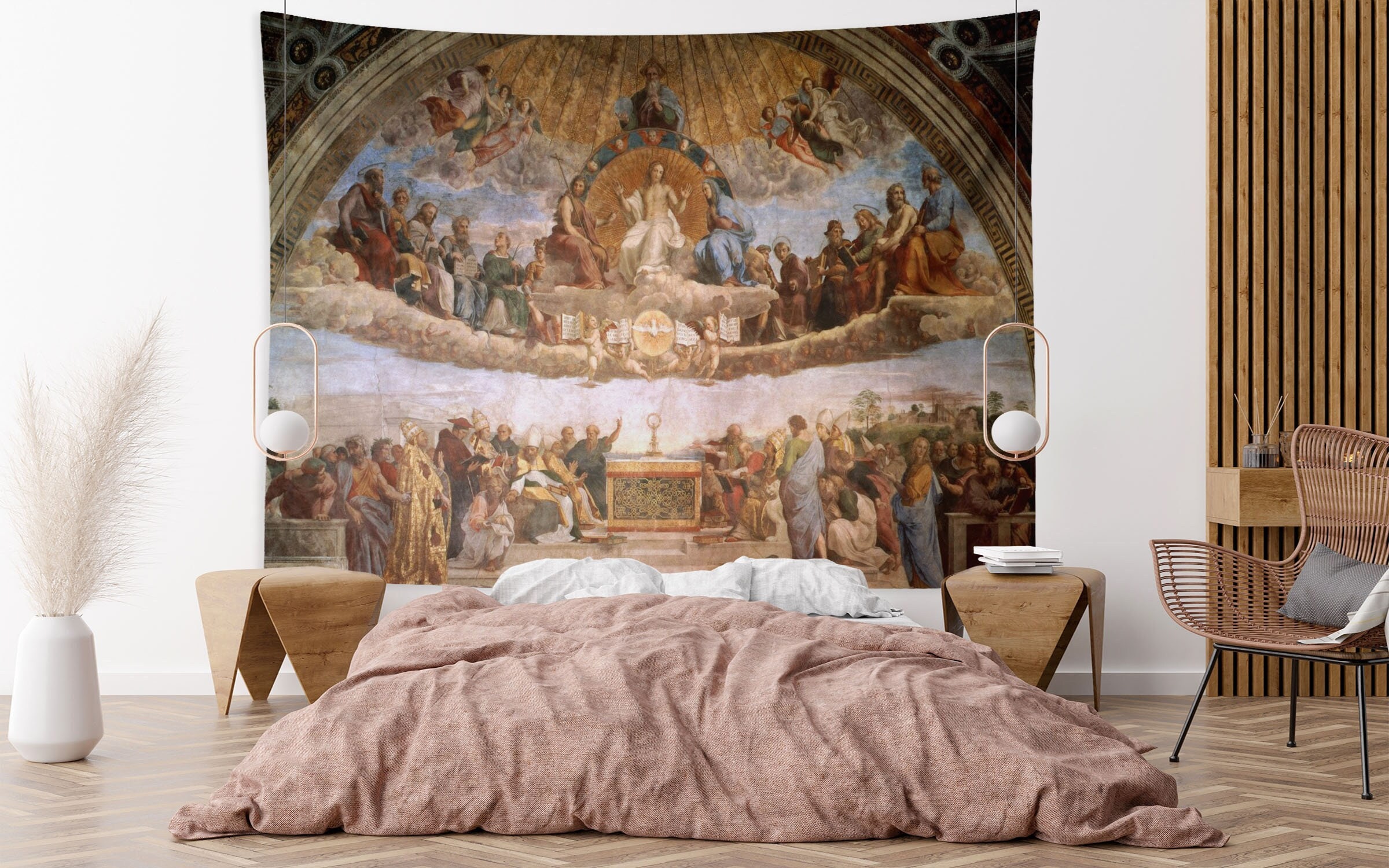 Renaissance Tapestry Christian Wall Decor Large Disputation of the Holy ...