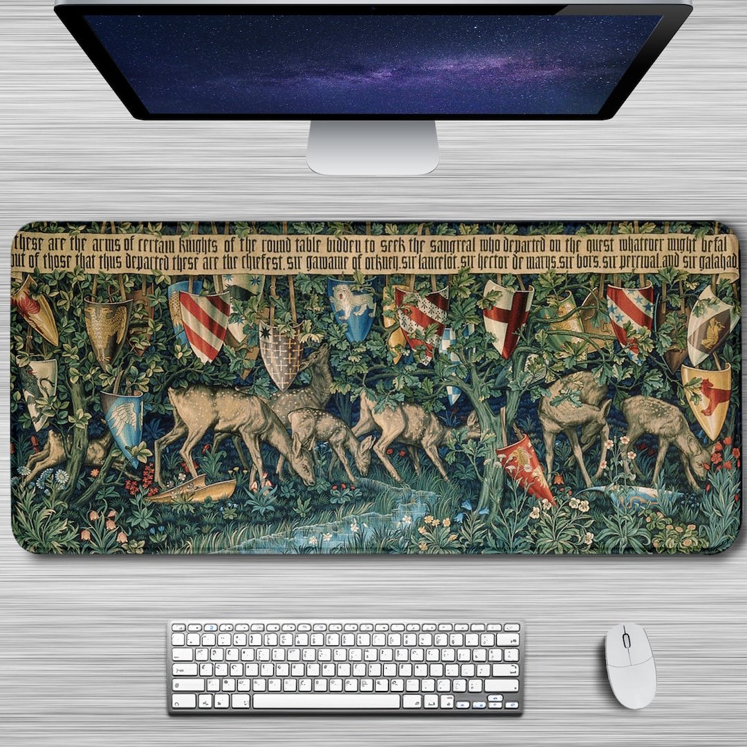 Medieval Art Mouse Pad Holy Grail Large, Extended XL Mousepad, Non-slip ...