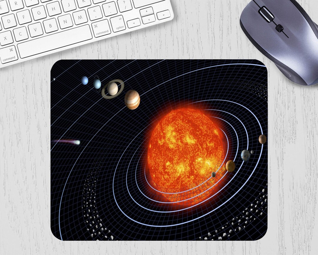 The Sun Mousepad Solar System 9 Planets Illustration Mouse Pad - Etsy