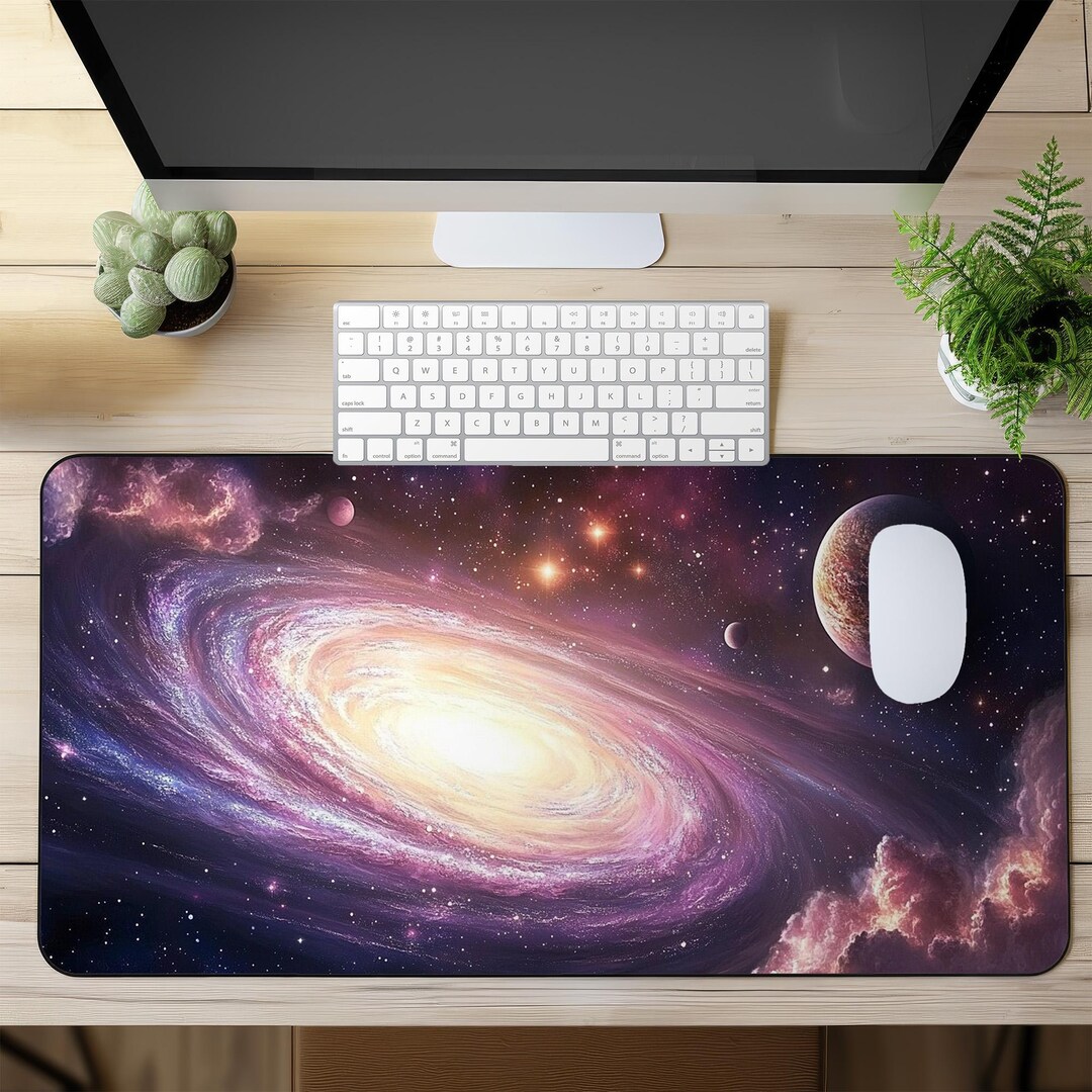 Large Gaming Mouse Pad Desk Mat - XXL Extended Mousepad With Galaxy ...