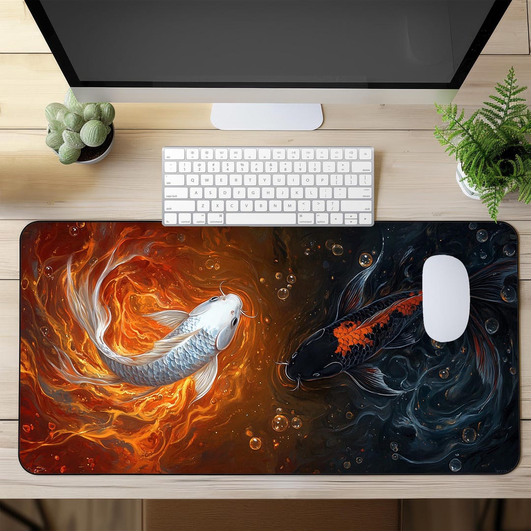 Large Gaming Mouse Pad Desk Mat - XXL Extended Mousepad With Yin Yang ...