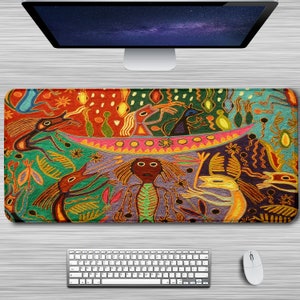 Abstract Art Mouse Pad Huichol Mexican Folk Art Native Indigenous ...