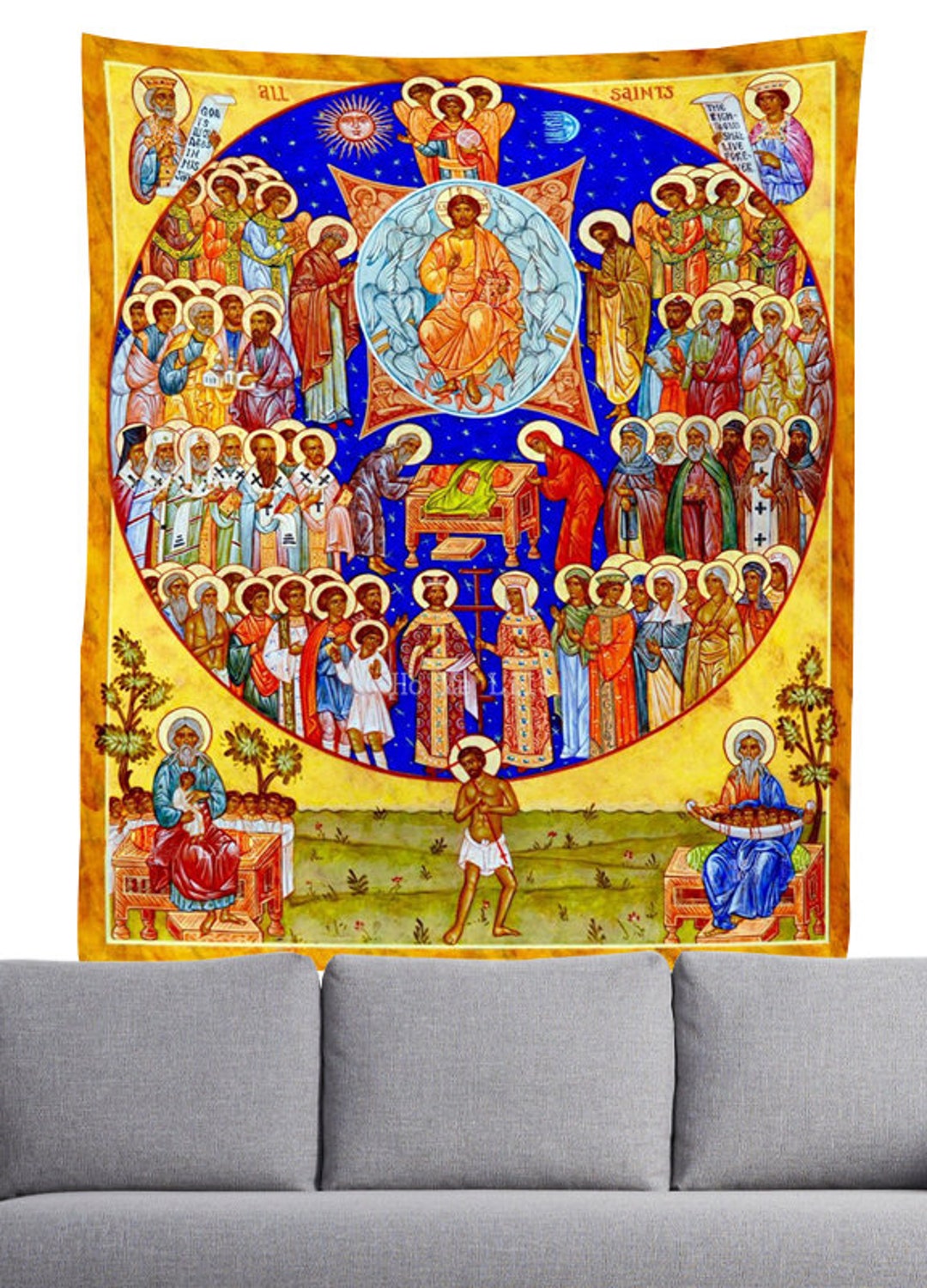 Religious Tapestry All Saints Wall Tapestry Orthodox Wall Art Wall ...
