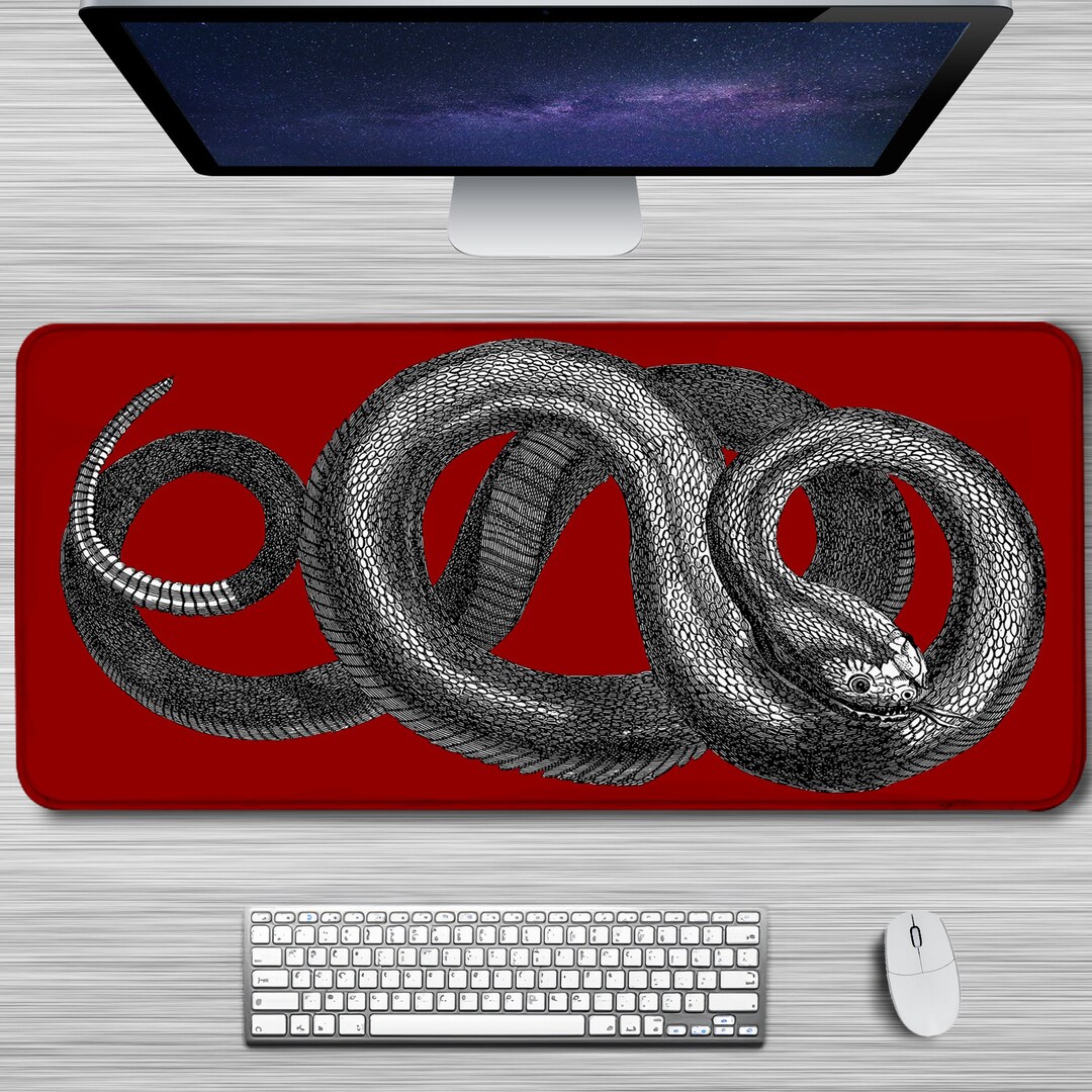 Snake Desk Mat Rattle Snake Desk Pad Reptile Mouse Pad for Desktop ...