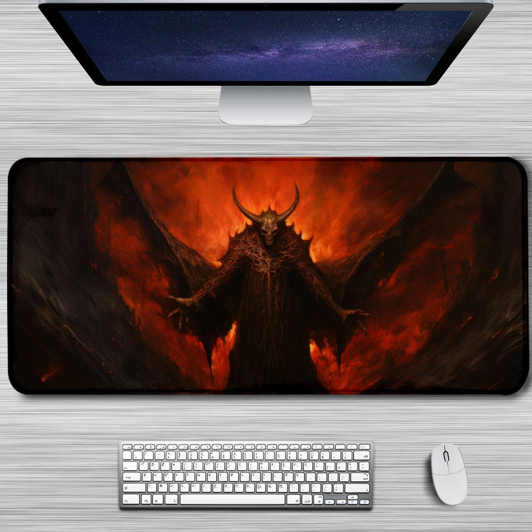 Satan Desk Mat, Satanism Ritual Mouse Pad, Gaming Mousepad XL Gaming ...