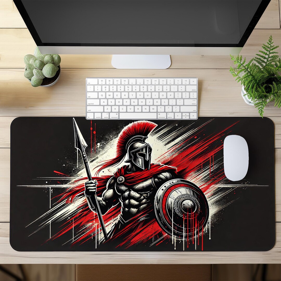 Spartan Warrior XXL Large Gaming Mouse Pad – Extended Desk Mat With ...