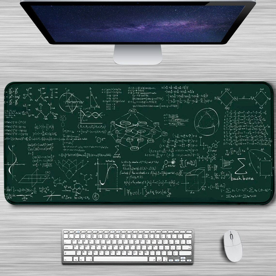 Chemistry Mouse Pad Science Desk Pad Green Mouse Pad, Gaming Mouse Mat ...