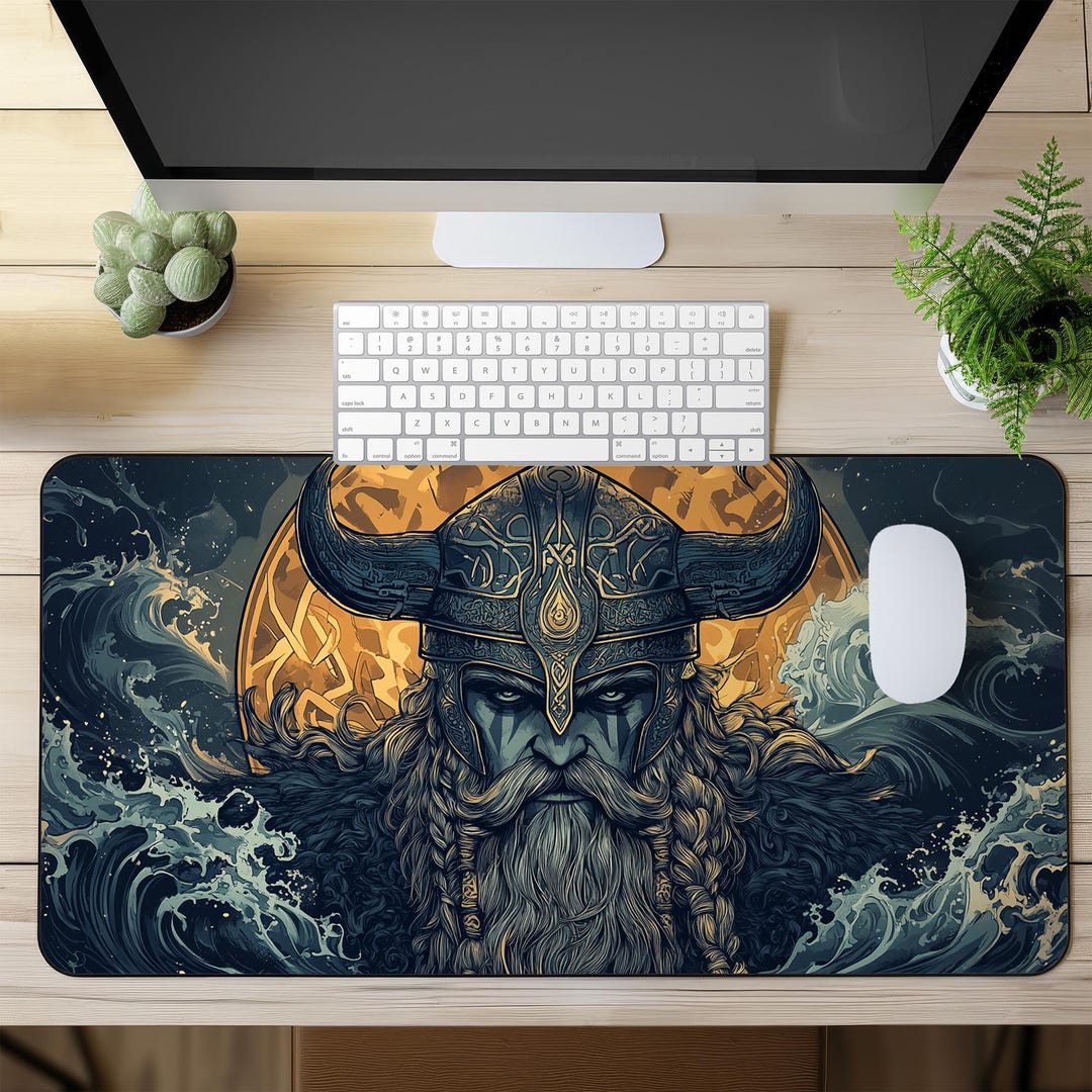 Large Viking Gaming Mouse Pad Desk Mat - Norse Warrior Design XXL ...