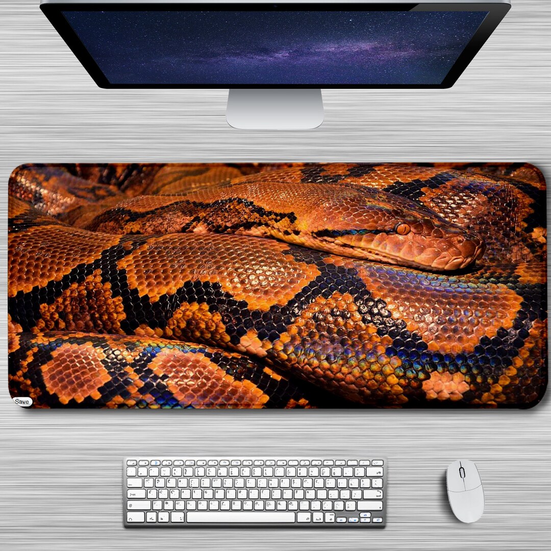 Snake Desk Mat Snake Print Mousepad Animal Desk Mat Large XL Mouse Pad ...