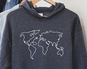 World Map Sweater - Etsy