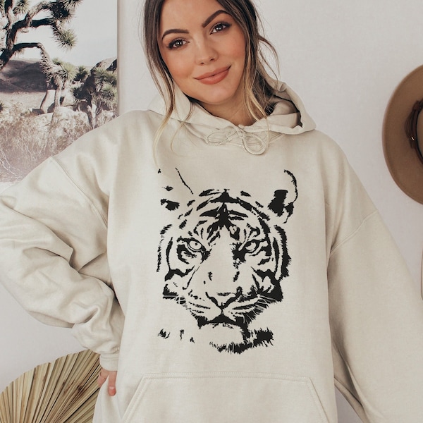 Tiger Hoodie - Etsy