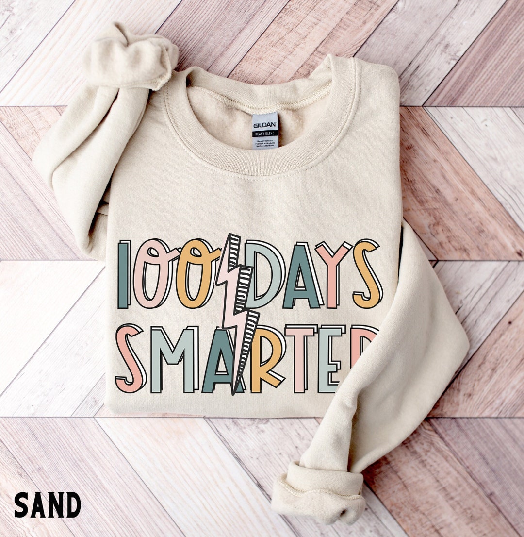 100 Days of School Teacher Sweatshirt, 100 Days Teacher Hoodie, Retro ...