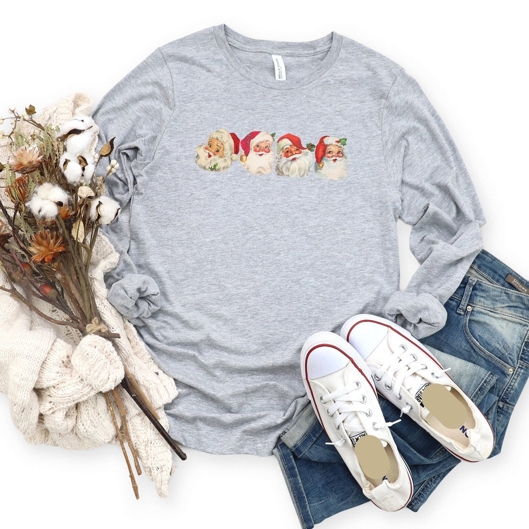 Vintage Santa Shirt, Retro Santa Claus Tee, Vintage Christmas Shirts ...