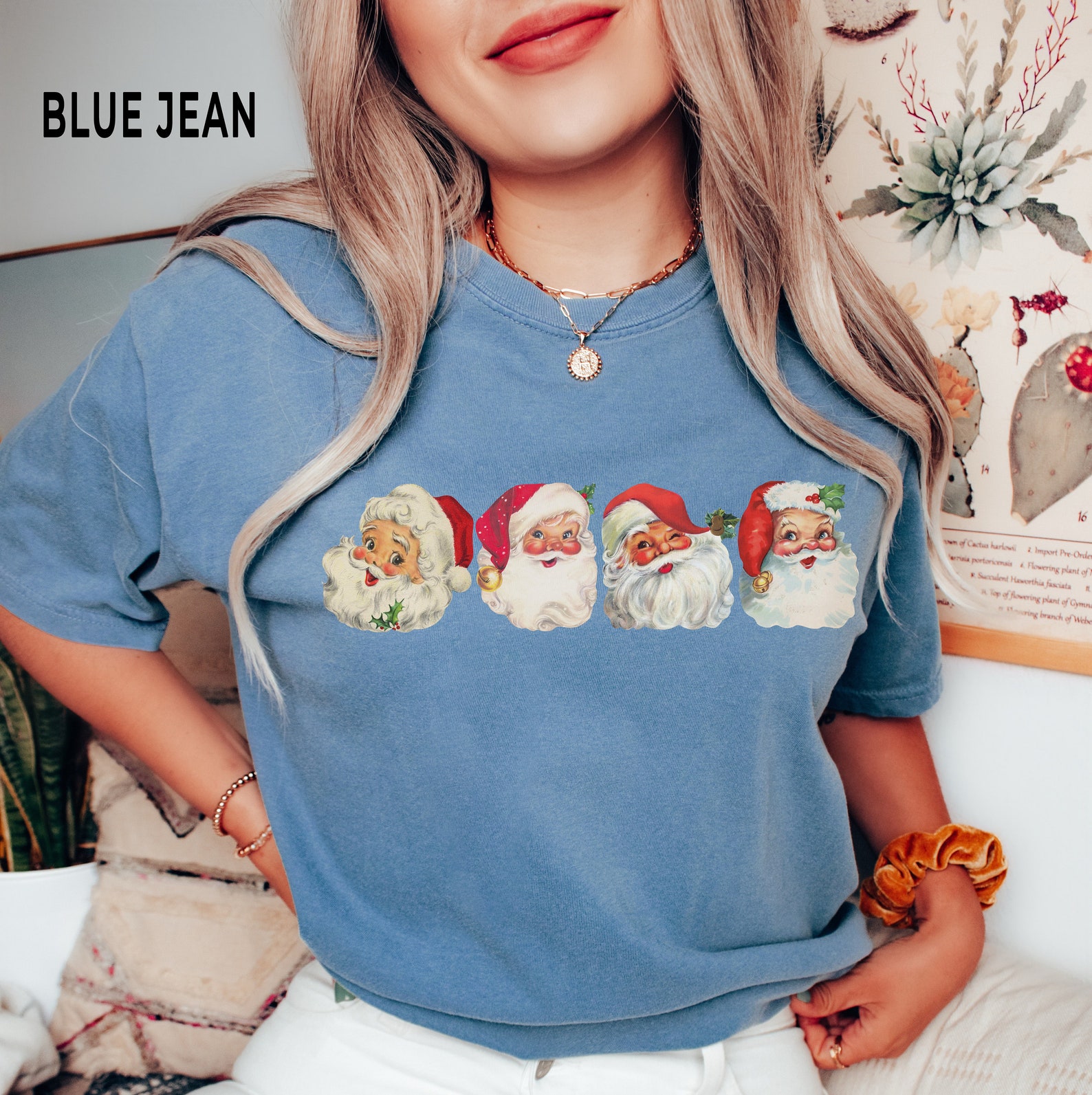 Vintage Santa Shirt Retro Santa Claus Tee Comfort Colors® - Etsy