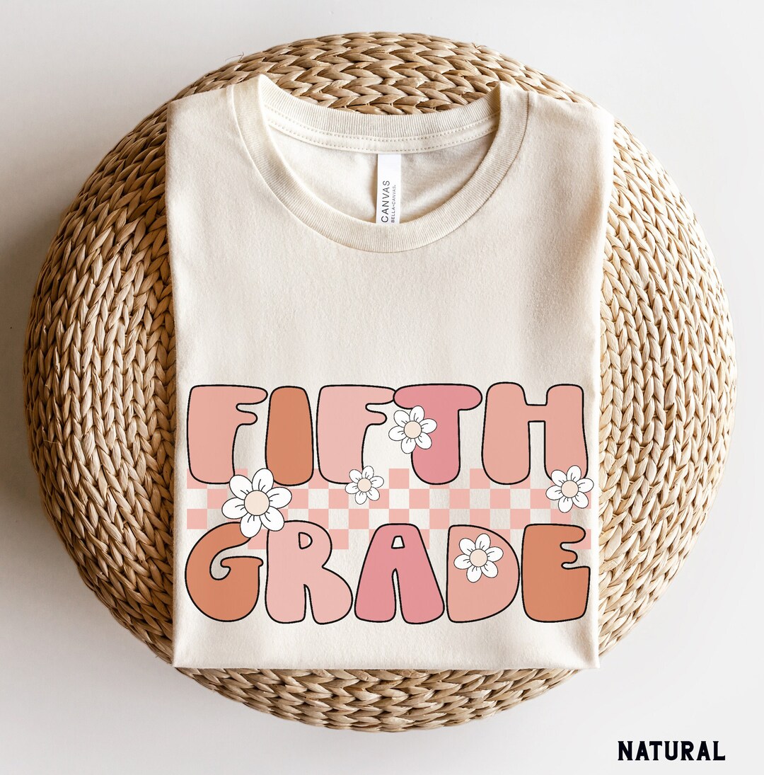 Retro Fifth Grade Shirt, 5th Grade Teacher Tshirt, Teacher Team Shirts ...