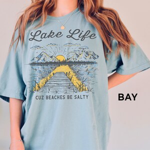 Women's Lake Life Graphic Tee Shirt, Comfort Colors®, Funny Lake Shirt ...