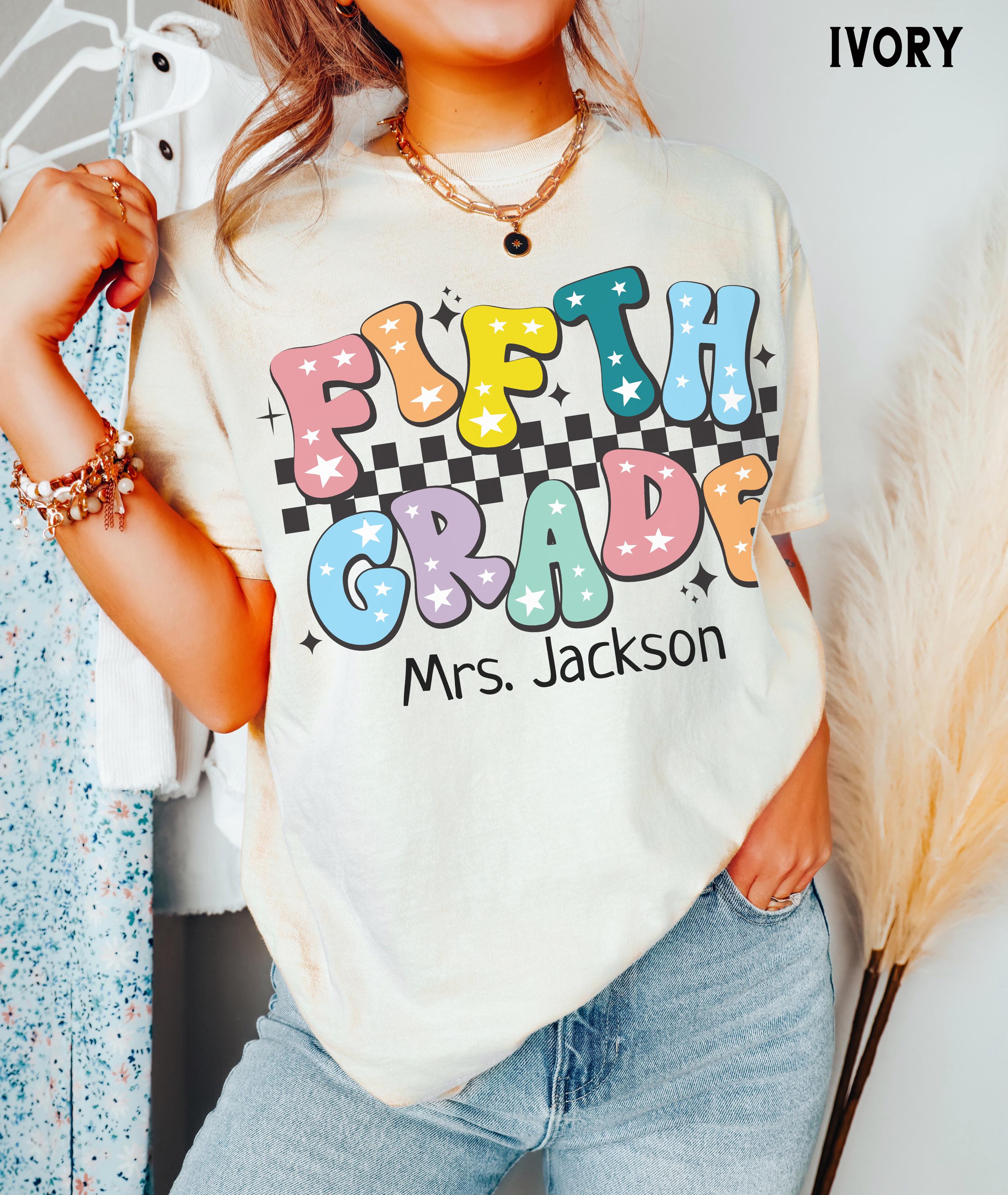 Retro Fifth Grade Shirt, Comfort Colors®, Fifth Grade Teacher Shirt ...