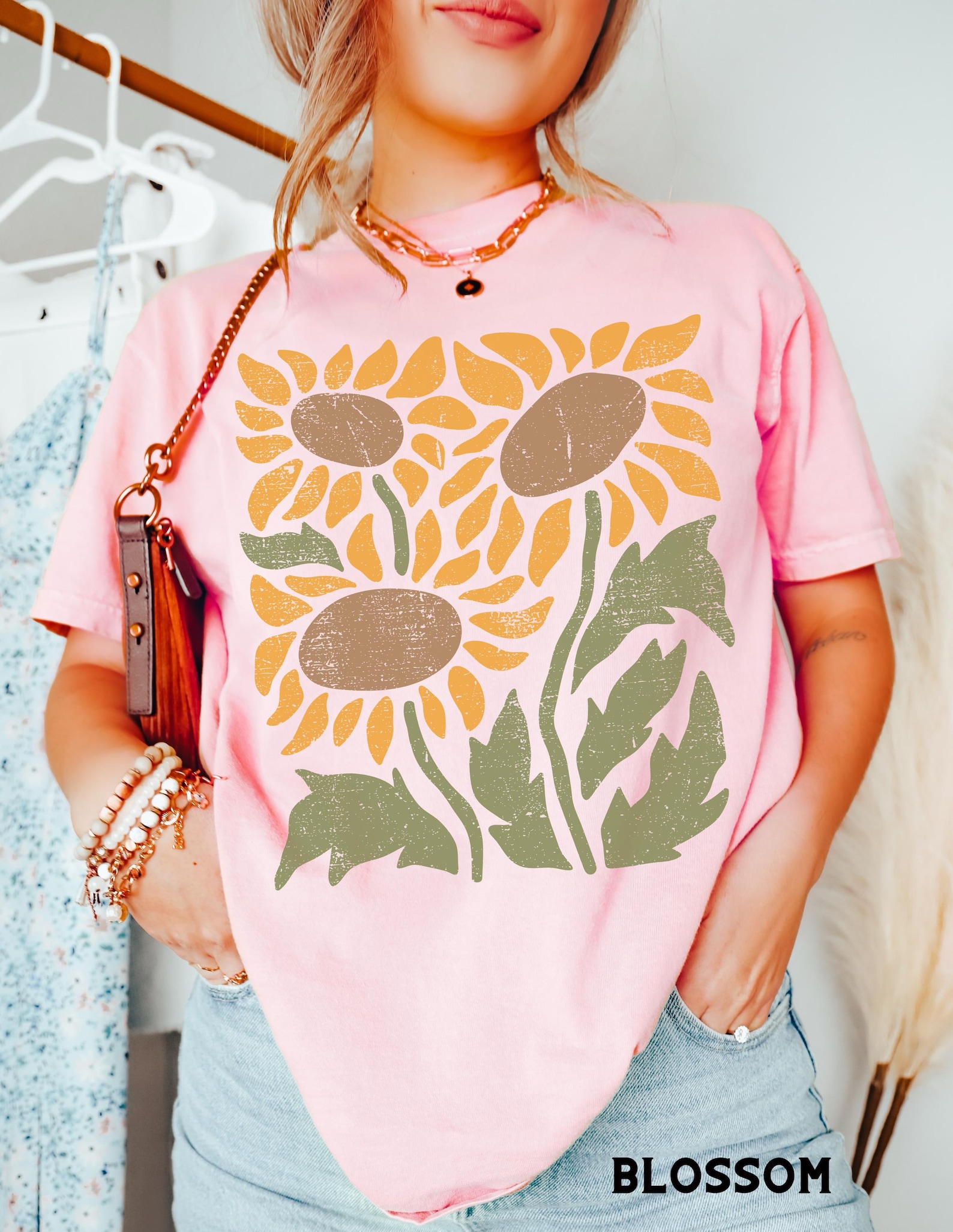 Retro Flower Shirt, Comfort Colors®, Vintage Sunflower Shirt ...