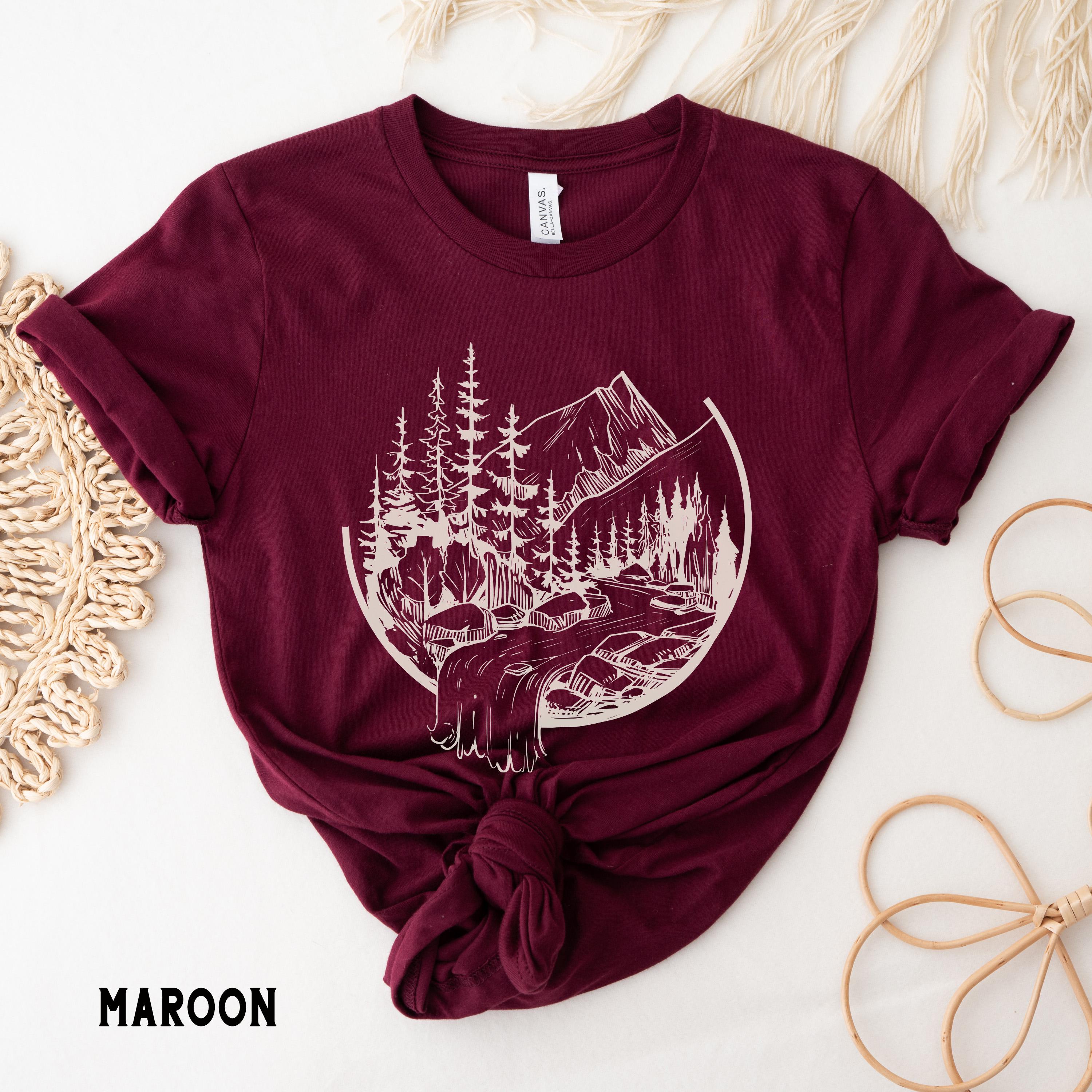 Mountains Waterfall Shirt for Women or Men, Matching Family Group ...