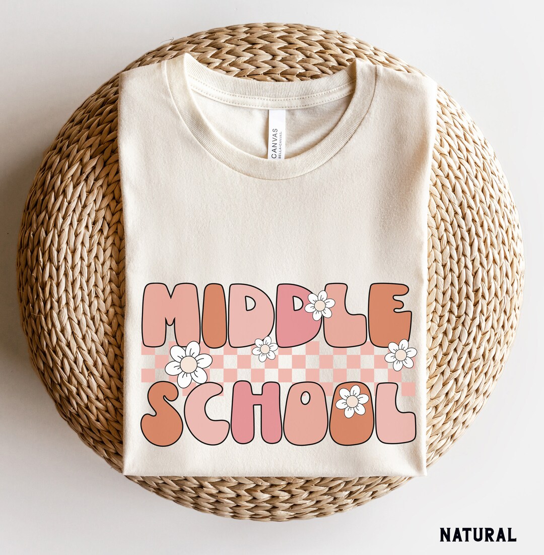 Retro Middle School Shirt, 6th, 7th, 8th Grade Teacher Tshirt, Teacher ...