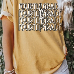 Retro Fourth Grade Shirt, Comfort Colors®, Fourth Grade Teacher Shirt ...